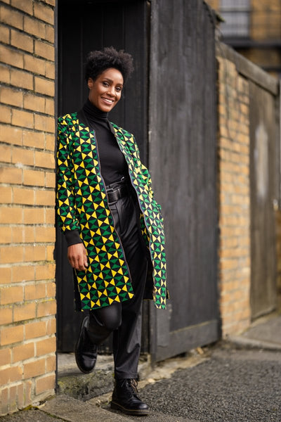 African Winter Coat in Green Green / Winter Jacket Made In Africa– The ...