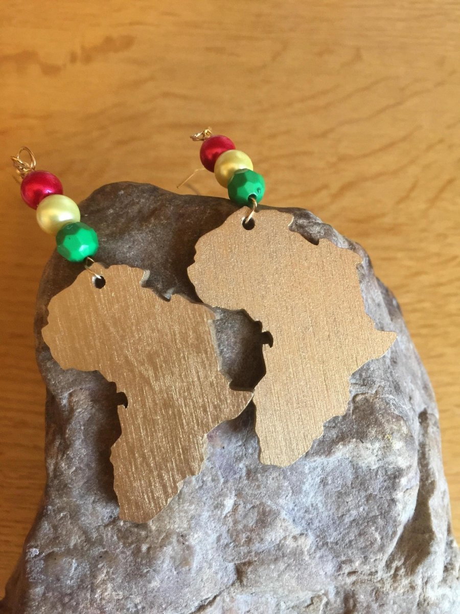 Africa Map Earrings Jewelries | Brass African Map Earrings | African